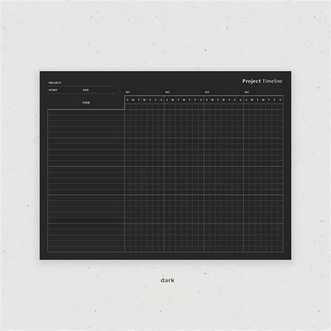 Timeline Chart Project Tracker Digital Planner Template For Goodnotes On Ipad Printable Letter