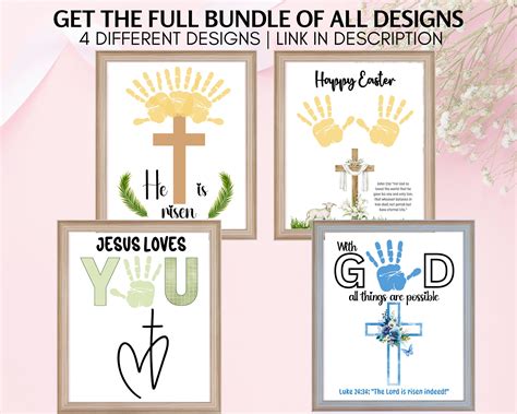 Easter Handprint Craft Religious Easter Handprint Art Handprint Sign