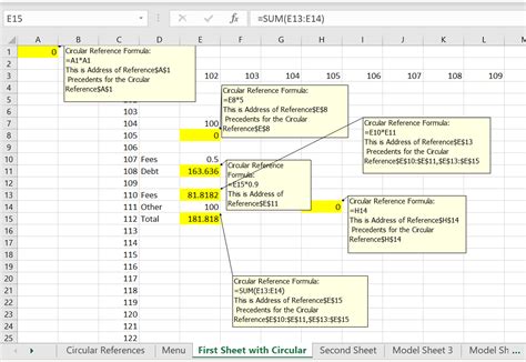 Finding Circular References Edward Bodmer Project And Corporate Finance