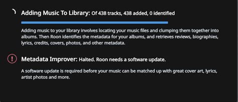 Improver Halted Message Support Roon Labs Community