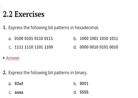 Solved Express The Following Bit Patterns In Hexadecimal A 0100
