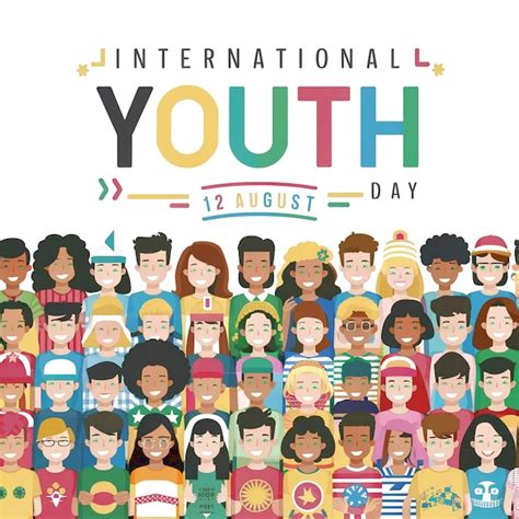 Premium Photo International Youth Day Illustration On White Background