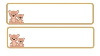 Bear Name Tags Tausif Creation® New Book Name Stickers Teddy Bear