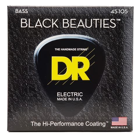 Dr Strings Bkb 45 Black Beauties Black Colored Bass Strings 45 105