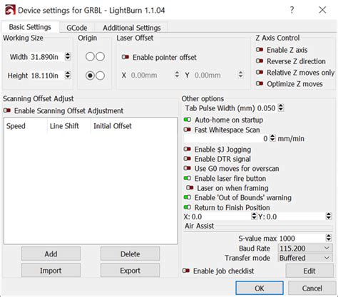 Laser Stopped Firing After Lightburn Update Lightburn Software Questions Lightburn Software