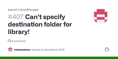 can t specify destination folder for library · issue 407 · aspnet