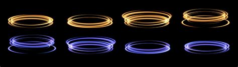 미래의 Hud 패션쇼 포털 골드 또는 네온 Hud Png의 컬렉션 기술적 배경 게임 및 웹 디자인 Hud Png를위한 라이트 서클 곡선에 대한 스톡 벡터 아트 및 기타