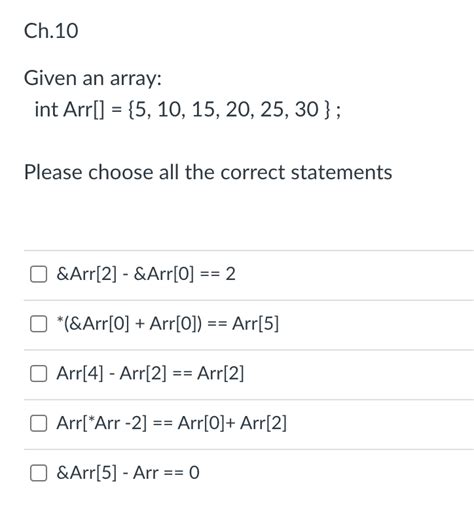 Solved Ch10 Given An Array Int Arr 5 10 15 20 25