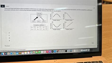 Solved Given The Food Web Below Where Predator Preferences