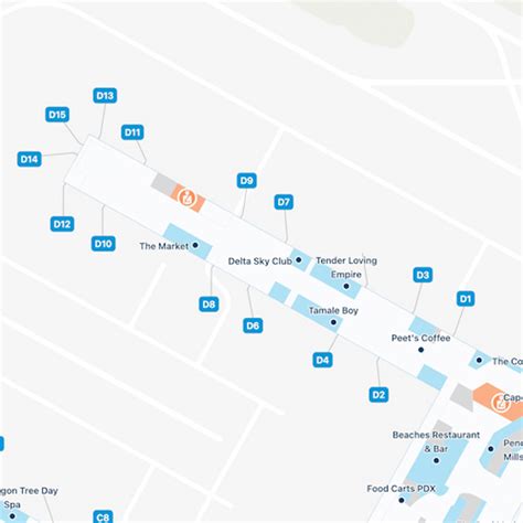Portland Airport Concourse D Map And Guide