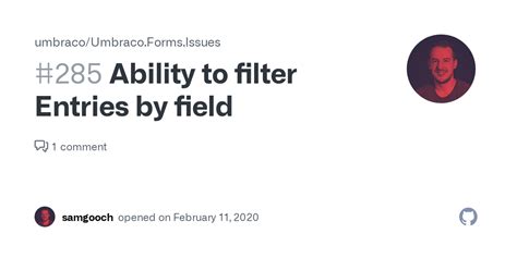 Ability To Filter Entries By Field Issue Umbraco Umbraco Forms Issues GitHub