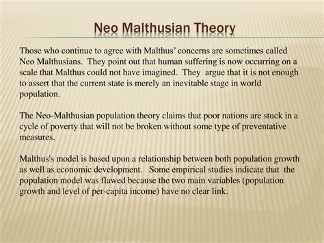 What Is Neo Malthusian