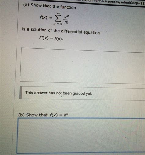 solved a show that the function f x summation n 0 to