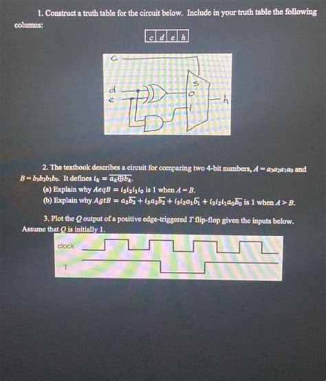 Solved Construct A Truth Table For The Circuit Below Chegg