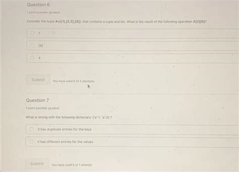 solved consider the tuple a 1 [2 3] 4] that contains a