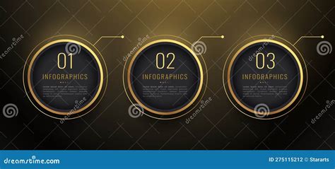 Three Step Infographic Workflow Chart Banner For Your Data Stock Vector Illustration Of Step
