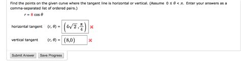 Solved Find The Points On The Given Curve Where The Tangent Chegg