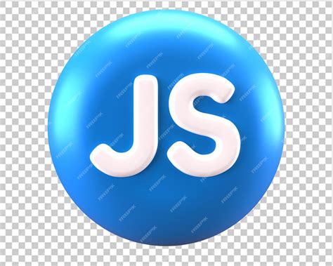 renderização 3d do ícone do botão javascript psd premium