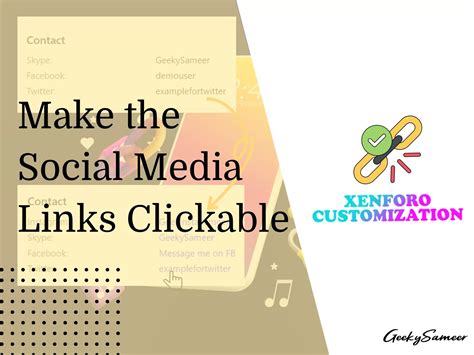 make users social media links in xenforo clickable geekysameer