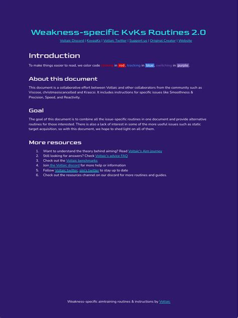 Voltaic X Kovaaks Weakness Specific Aim Training Routines 2 0 Download Free Pdf Computing