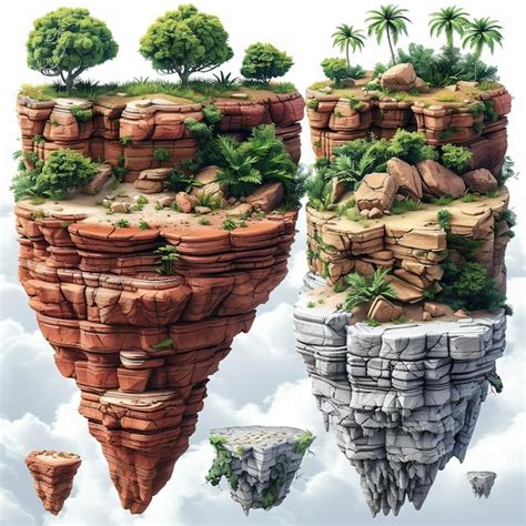 Diverse Set Of 2d Platformer Assets Premium Ai Generated Image