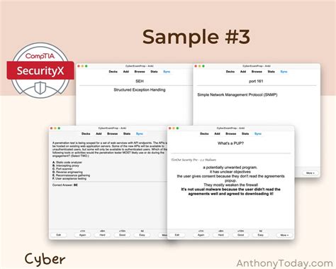 Comptia Securityx V5 Anki Flashcards Cas 005 Exam Prep Digital Download Etsy