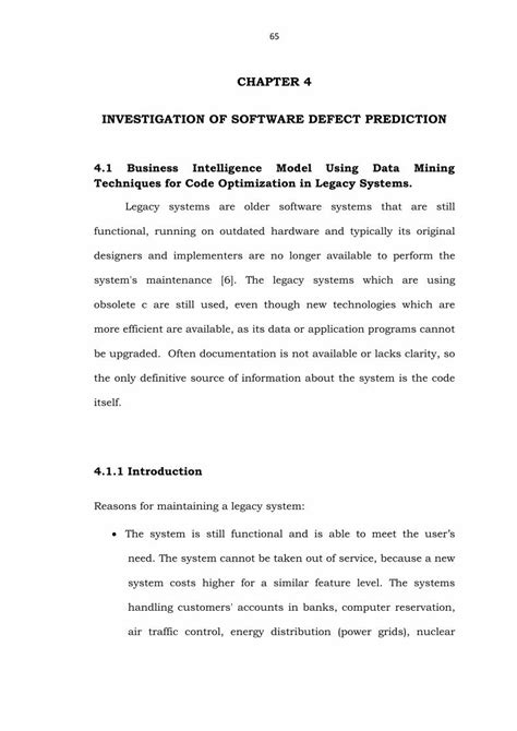 PDF CHAPTER INVESTIGATION OF SOFTWARE DEFECT PREDICTIONshodhganga Inflibnet Ac In Bitstream