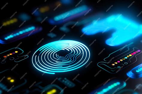 Premium Ai Image Fingerprint Authentication Button Biometric Security