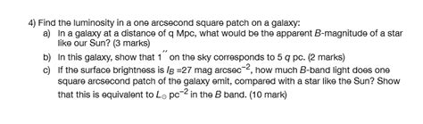 4 Find The Luminosity In A One Arcsecond Square