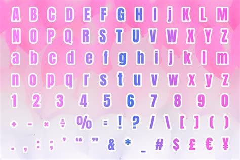 Free Vector Vector Alphabet Gradient Number Symbol Set