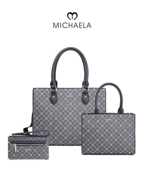Sophisticated Satchel Bag Set 3 Pcs Roomy Versatile Crossbody Michaela