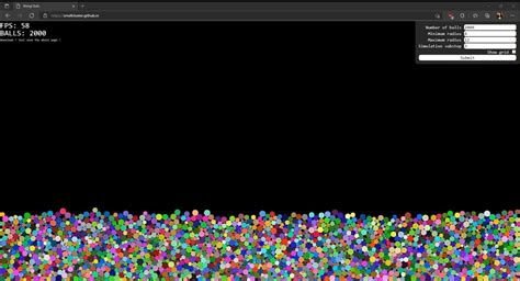 A Position Verlet Particle Simulation In Vanilla Js Rendered With