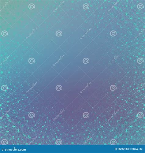 Geometric Abstract Background With Connected Lines And Dots Medicine Science Technology