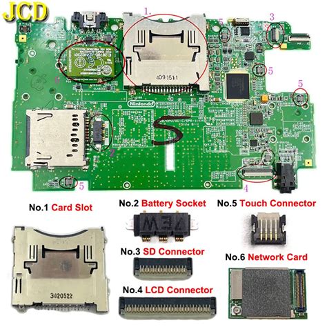 4 29 53Pin FPC Female Socket Motherboard Battery Holder Network Card Slot LCD Display Screen