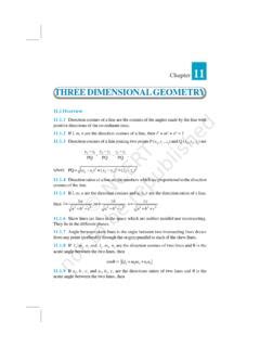 THREE DIMENSIONAL GEOMETRY NCERT Three Dimensional Geometry Ncert Pdf PDF PRO