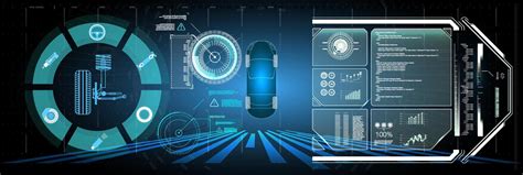 futuristic vector hud interface screen design digital callouts titles