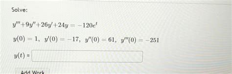 Solved Solve: \\[ \\begin{array}{l} y^{\\prime \\prime | Chegg.com