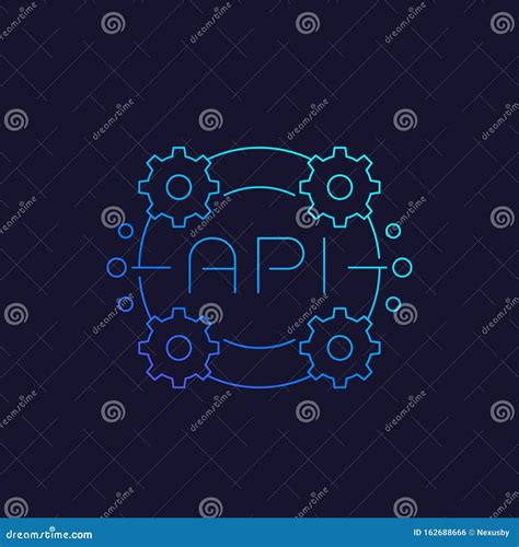 Api Icon Application Programming Interface Stock Vector Illustration