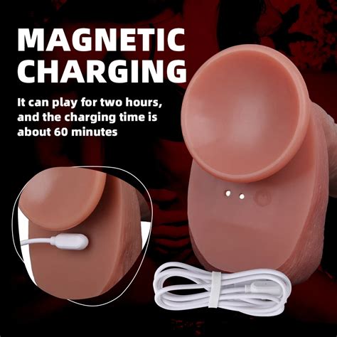 Super Strong Telescopic Heating Dildo Vibrator Realistic Silicone Sex