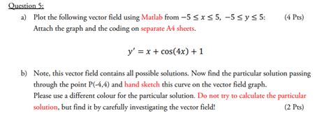Solved A Plot The Following Vector Field Using Matlab Chegg