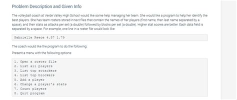 Solved Required Skills Inventory Write A Class To