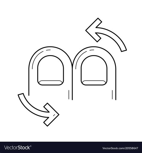 Rotate Line Icon Royalty Free Vector Image Vectorstock