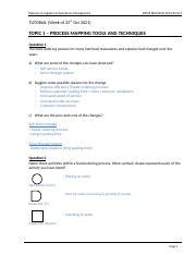 Understanding Process Mapping Tools And Techniques In Logistics