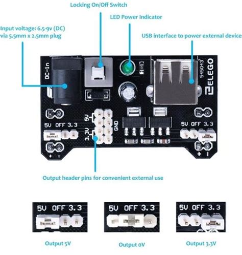 upgraded electronics fun kit wpower supply module jumper wire precision