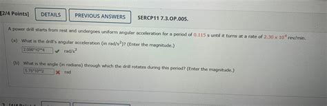 [answered] 2 4 Points Details Previous Answers 3 14 4 Pointel Sercp11 7