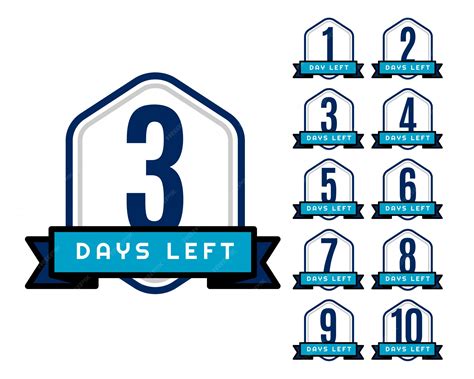 Premium Vector Number Of Days Left Countdown Timer For Sale And Promotion