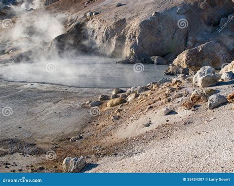 Bumpass Hell In Lassen Volcanic National Park Stock Image Image Of
