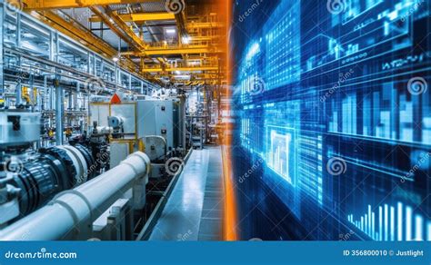 Smart Factory Industry 4 0 M2m Computer Aided Manufacturing 3d Humanoid Robot Working In