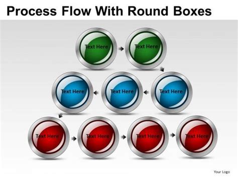 editable process flow buttons powerpoint slides and ppt diagram templates