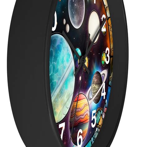 Planet Clock Solar System Clock Space Clock Stained Glass Window Affect One Of A Kind Clock